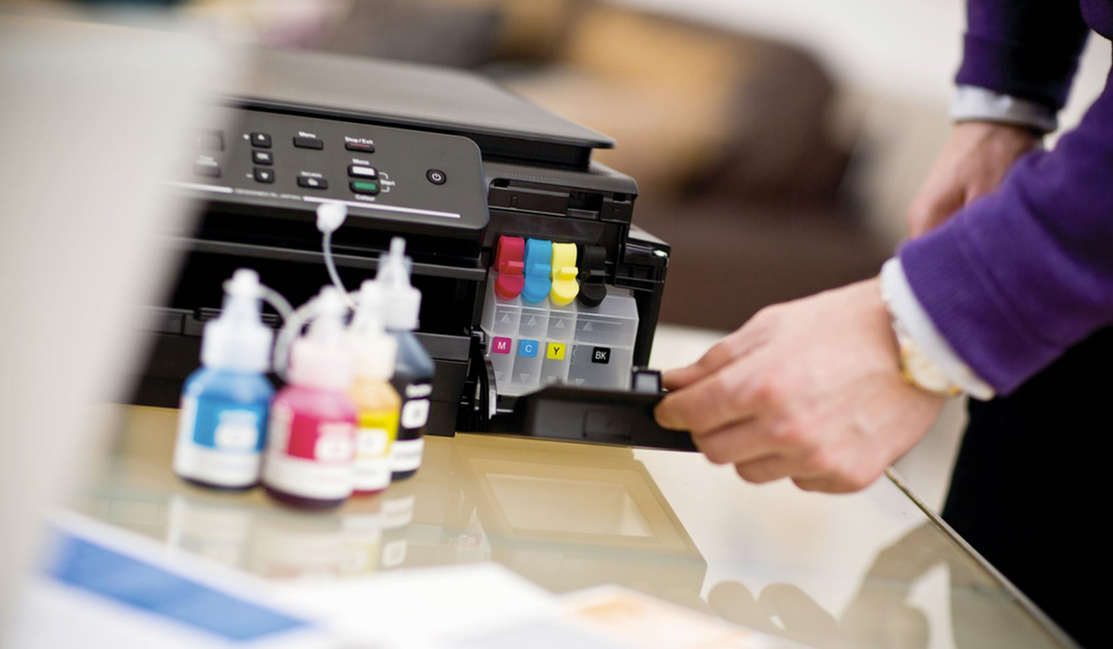 Como abastecer a impressora tanque de tinta Brother